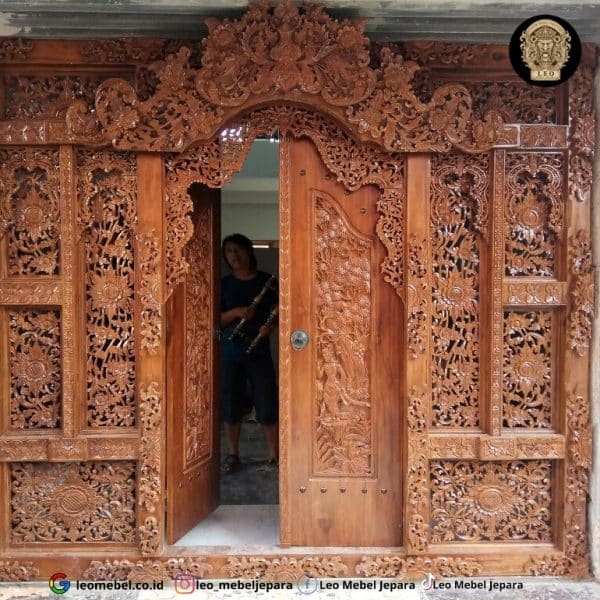 Pintu Gebyok Ukir Style Bali, kusen pintu rumah, gebyok bali